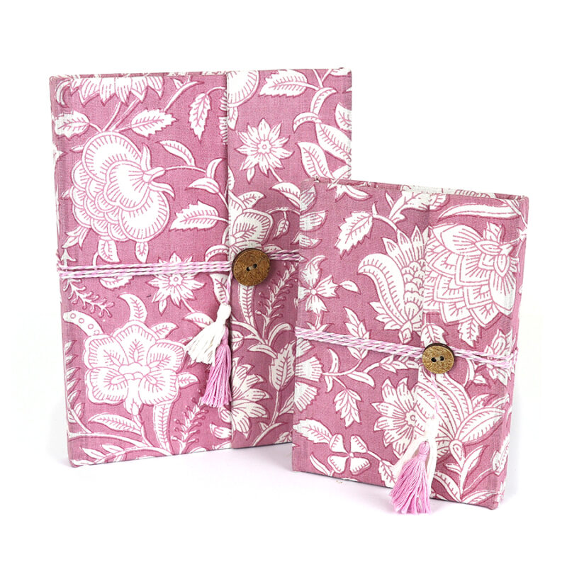 Pink Floral Notebook Set - Rainbow & Spoon